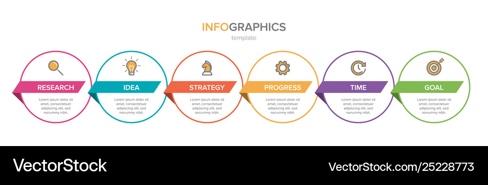Infographic design with icons and 6 options Vector Image