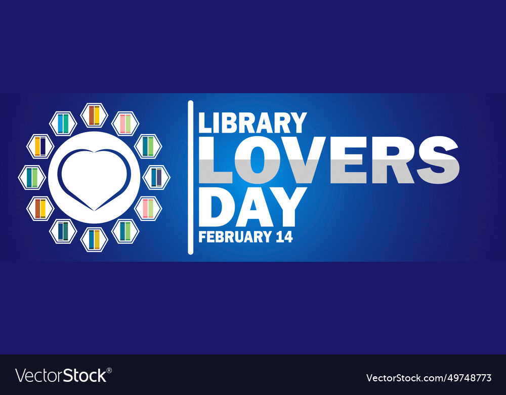 Library lovers day template design Royalty Free Vector Image