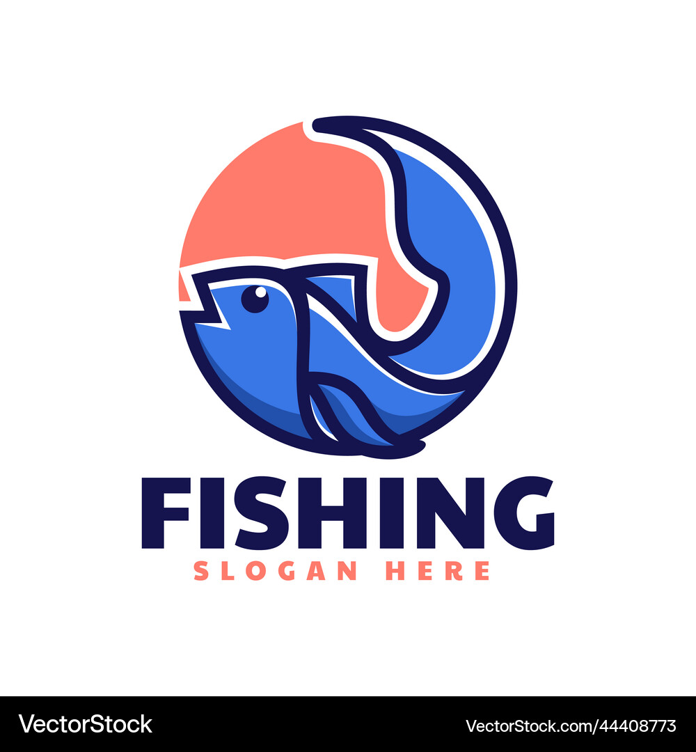 Logo japanese fish simple mascot style Royalty Free Vector