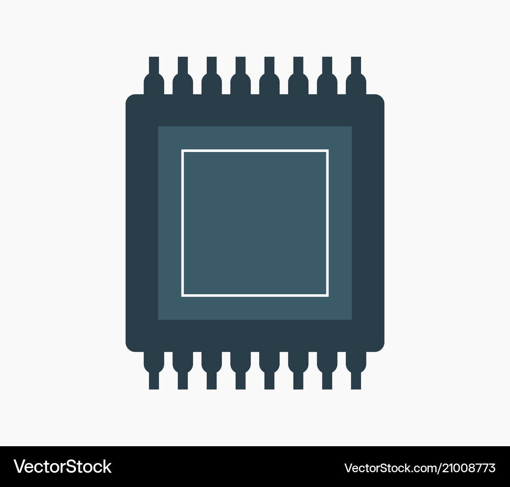 Micro chip icon Royalty Free Vector Image - VectorStock