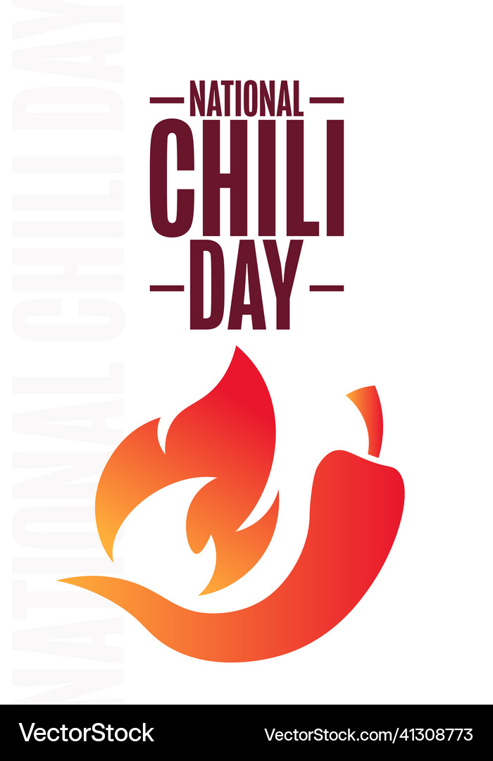 National chili day holiday concept template Vector Image