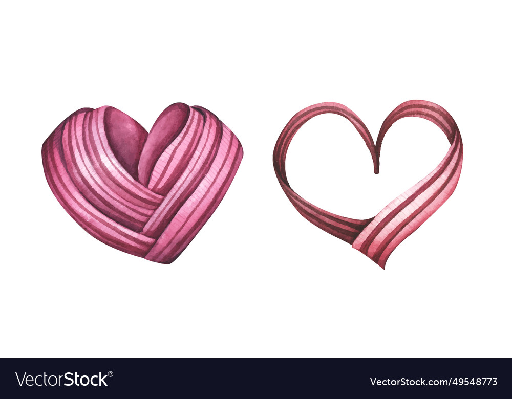 Valentines day ribbon woven heart Royalty Free Vector Image