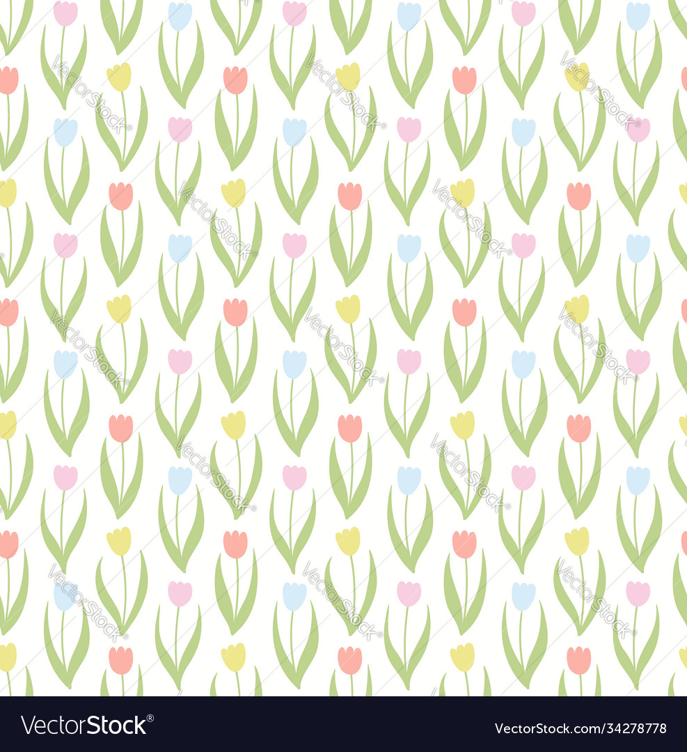 Cute easter spring seamless pattern Royalty Free Vector