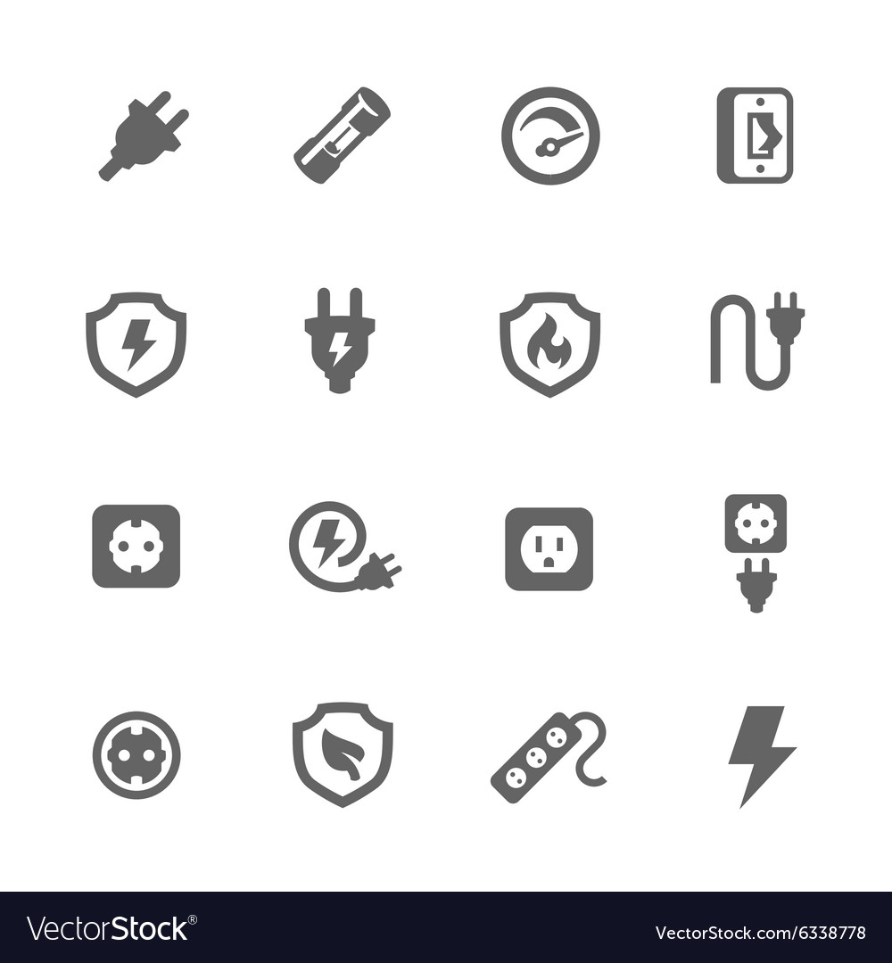 Electro sockets Royalty Free Vector Image - VectorStock