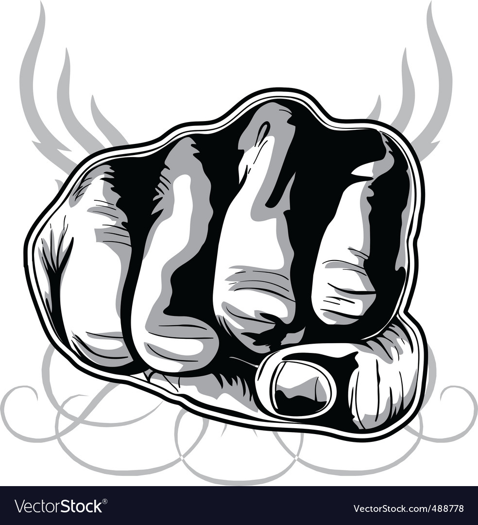 Fighter fist Royalty Free Vector Image - VectorStock