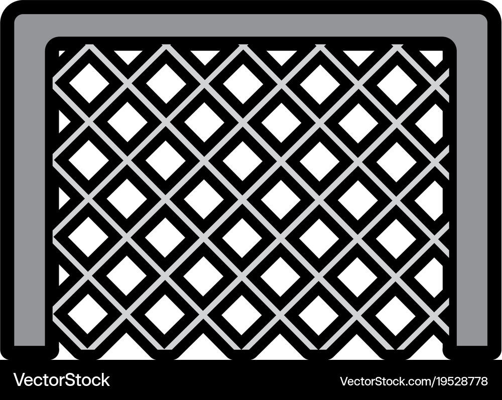 Goal net football soccer icon image Royalty Free Vector