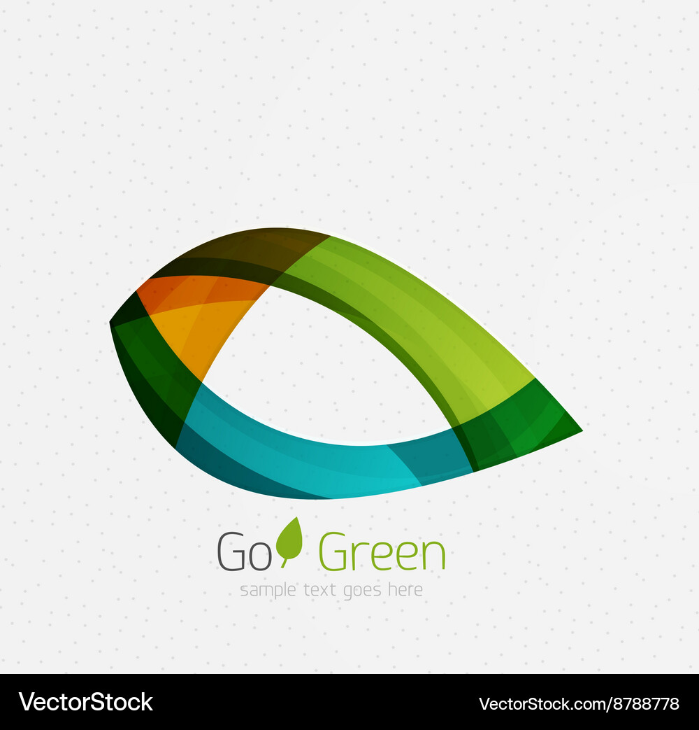 Green concept geometric design eco leaf Royalty Free Vector