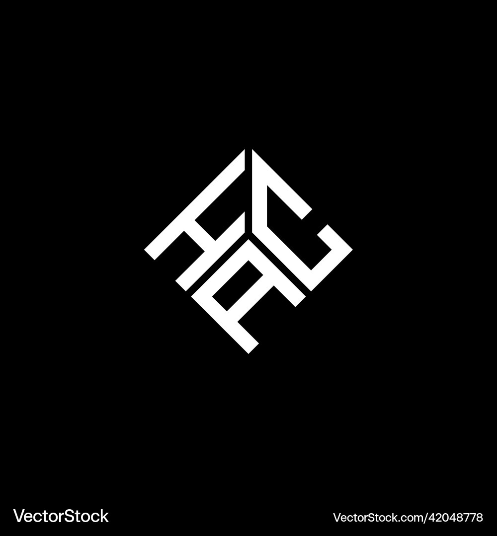 Hac letter logo design on black background Vector Image