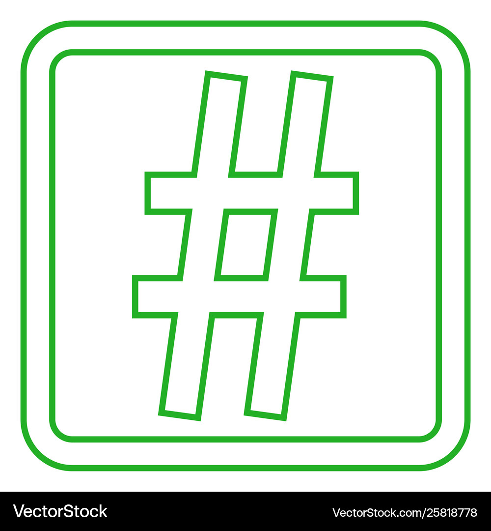 Hashtag icon simple element symbol Royalty Free Vector Image