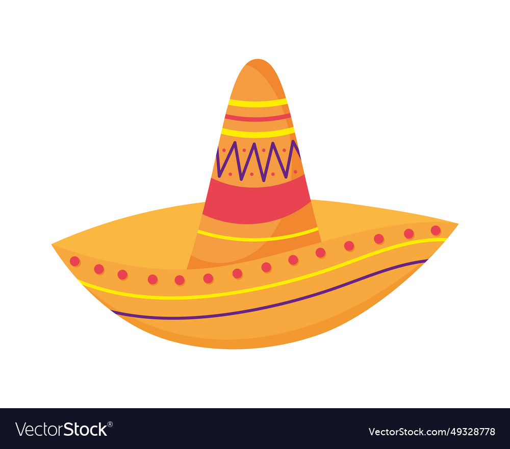 Hispanic heritage mexican hat Royalty Free Vector Image