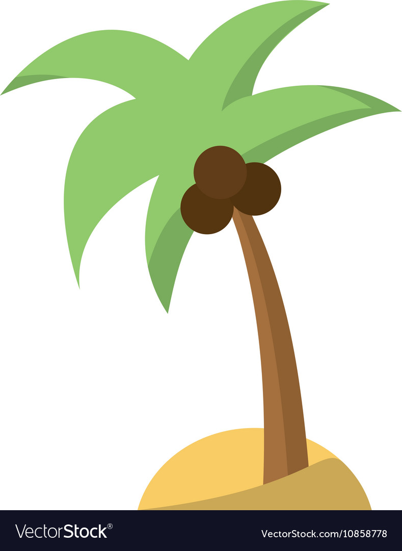 Isolated palm tree design Royalty Free Vector Image