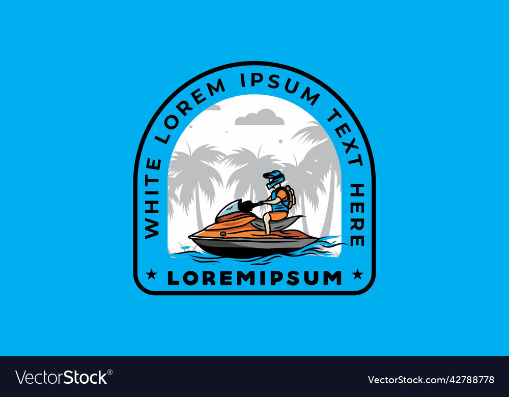 Jet Sky Sport On The Beach Royalty Free Vector Image