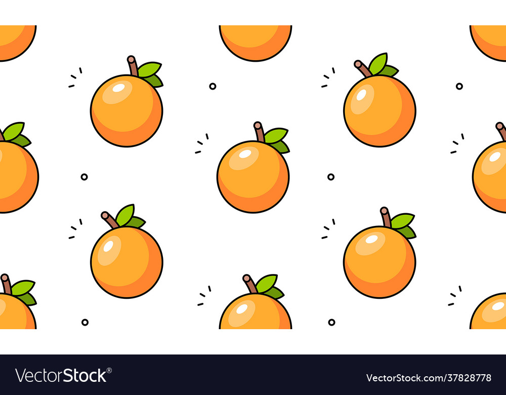 Orange seamless pattern Royalty Free Vector Image