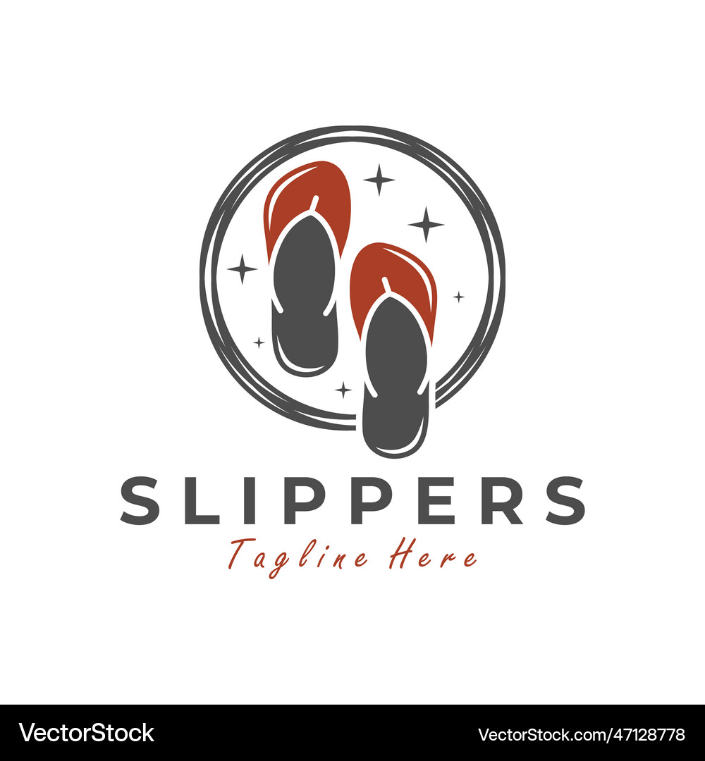Pair of flip flops logo Royalty Free Vector Image
