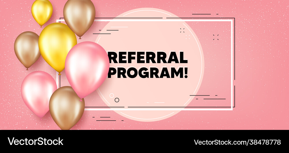 Referral program symbol refer a friend sign Vector Image