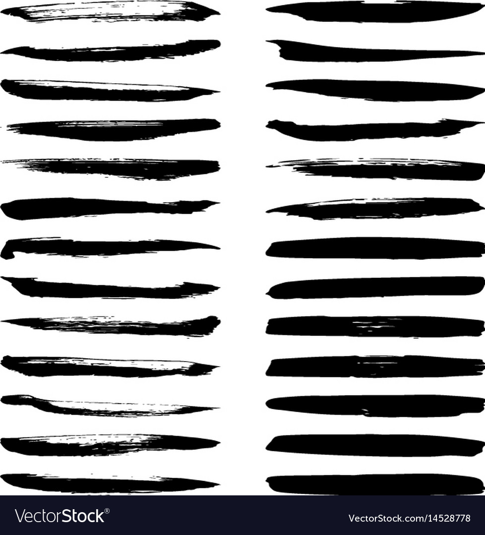 Set of black ink stains Royalty Free Vector Image