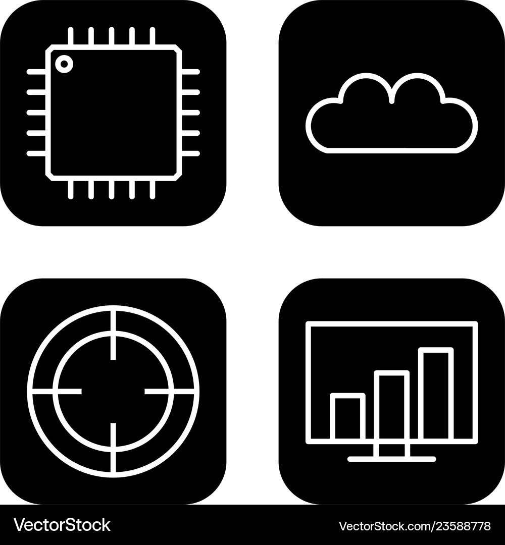 Set of seo search engine optimization icons Vector Image