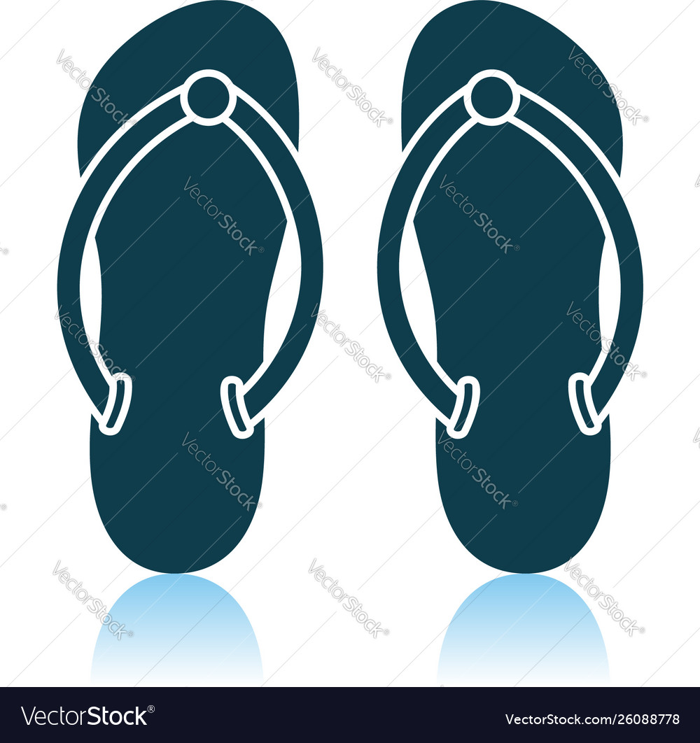 Spa slippers icon Royalty Free Vector Image - VectorStock