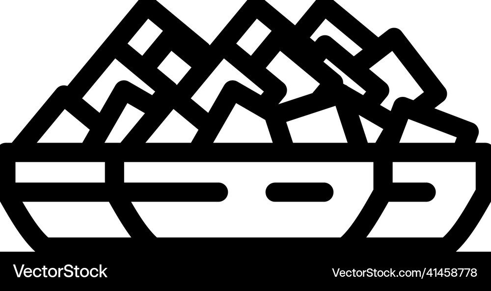 Synthetic resin line icon Royalty Free Vector Image