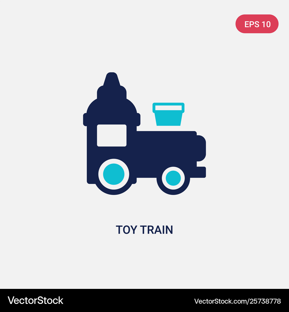 Two color toy train icon from hobbies concept Vector Image