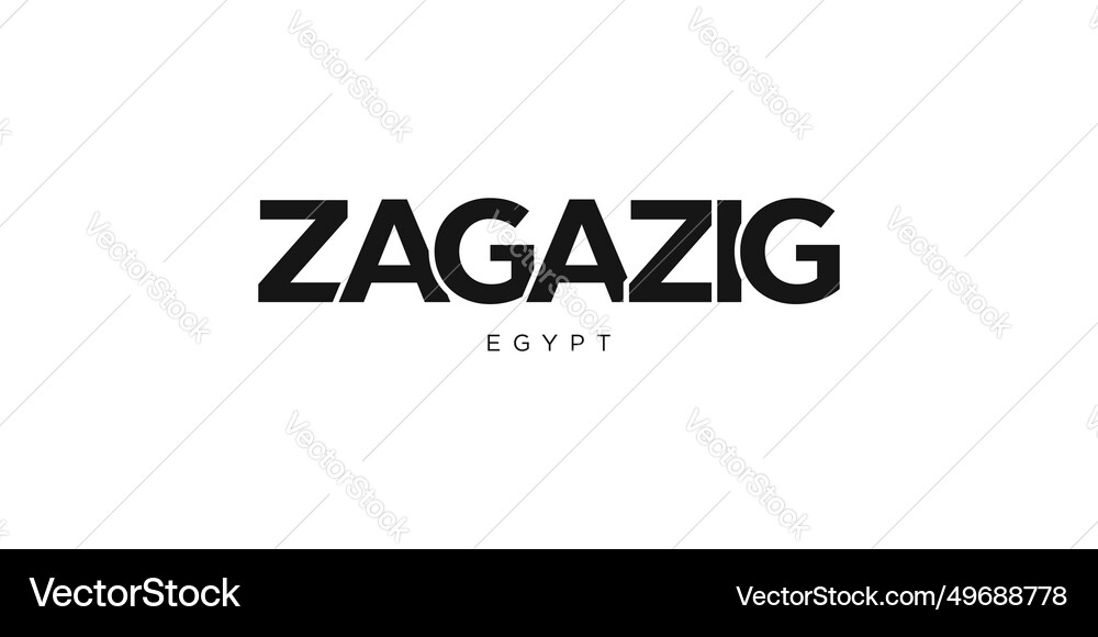 Zagazig in the egypt emblem design features Vector Image