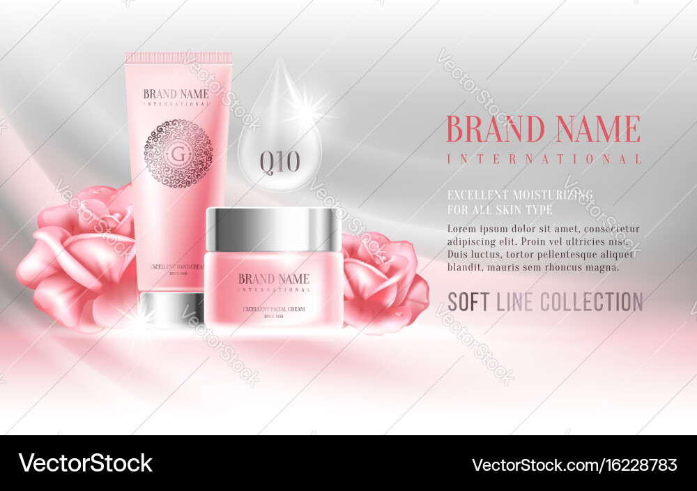Advertising of cosmetics Royalty Free Vector Image