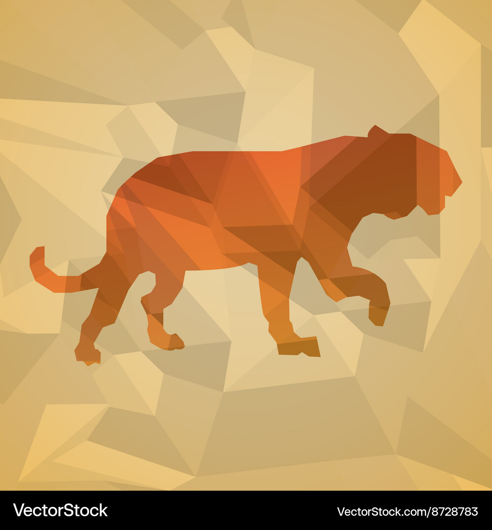 Animal design polygon concept shape and origami Vector Image