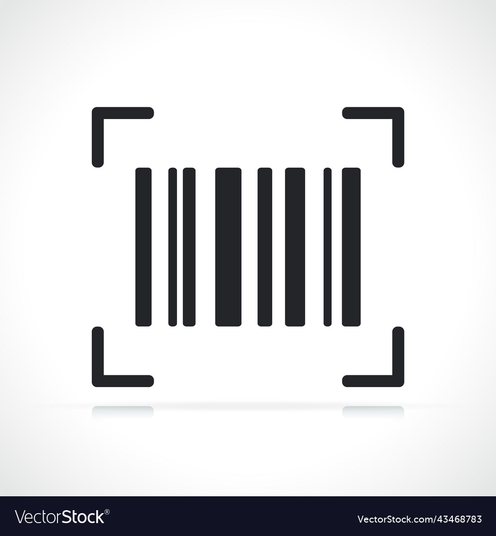 Barcode or bar code icon Royalty Free Vector Image