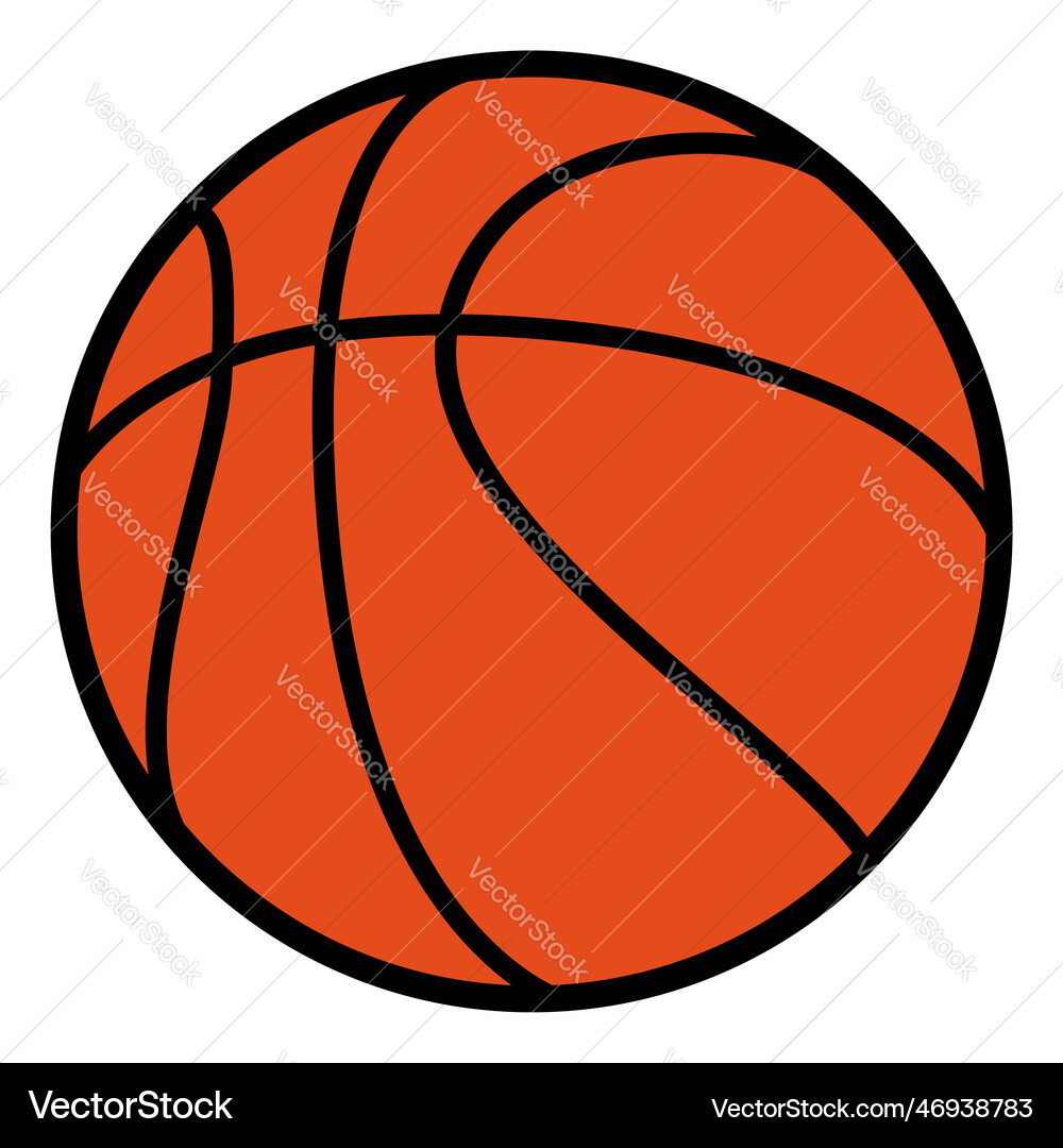 Basketball ball - color white Royalty Free Vector Image