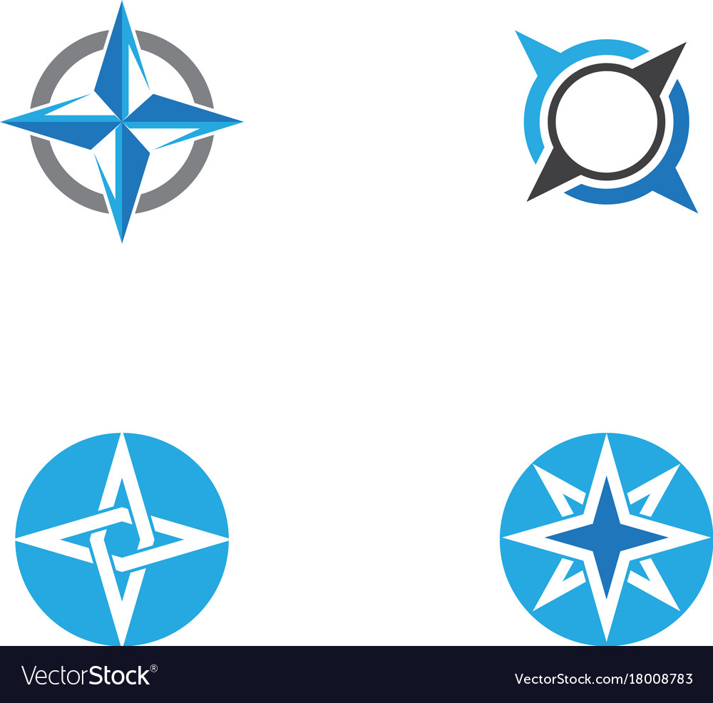 Compass logo template Royalty Free Vector Image
