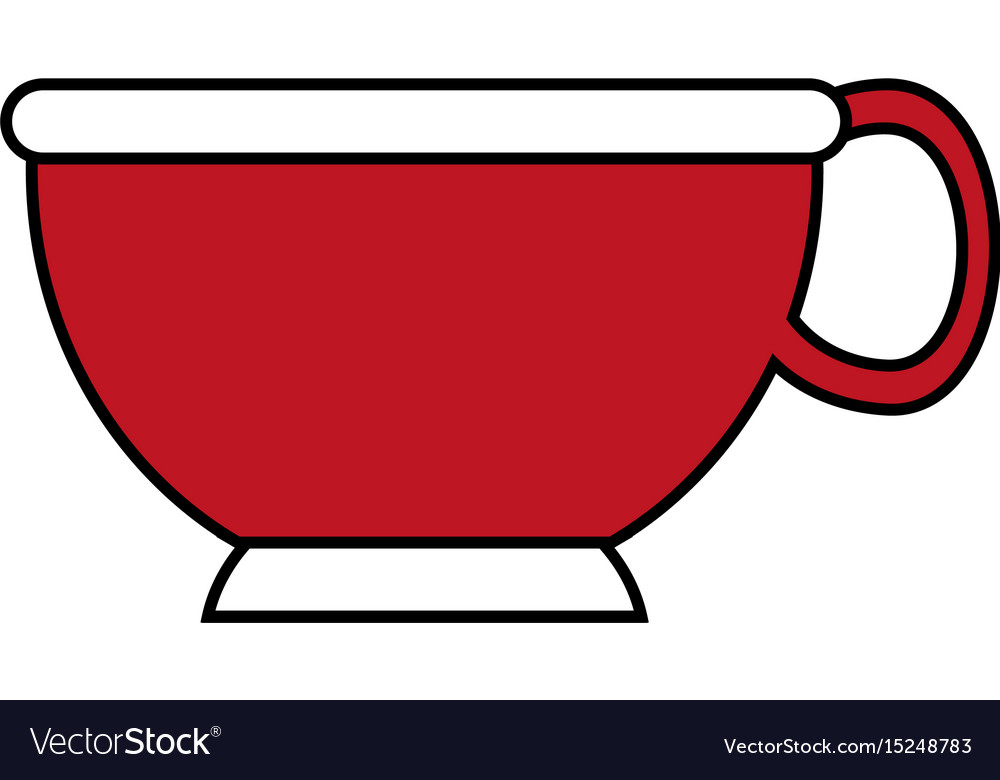 Cup red flat Royalty Free Vector Image - VectorStock