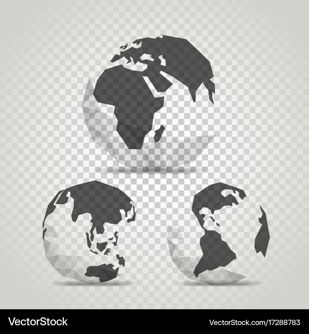 Earth with abstract world map infographic Vector Image