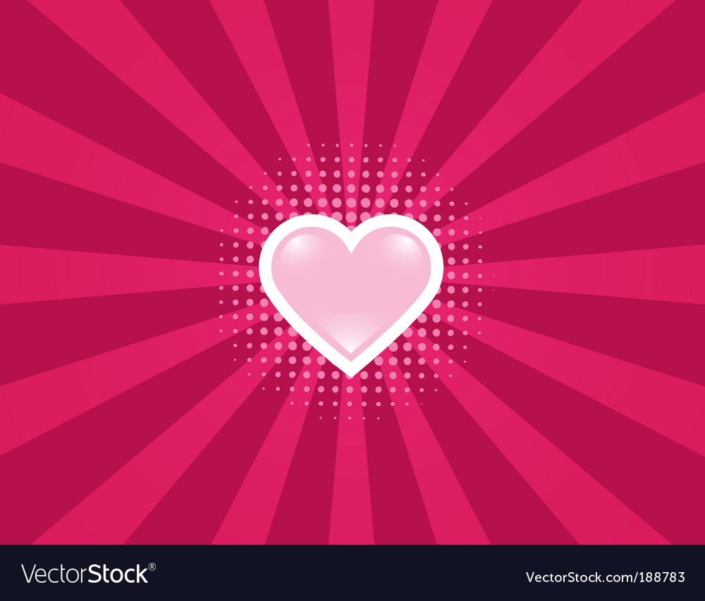 Heart rays Royalty Free Vector Image - VectorStock