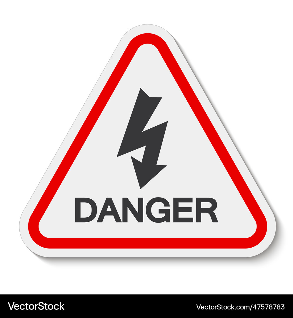 High voltage symbol sign isolate on white Vector Image