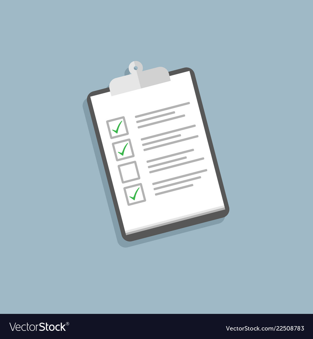 Holding clipboard checklist flat style Royalty Free Vector Holding clipboard checklist flat style Royalty Free Vector