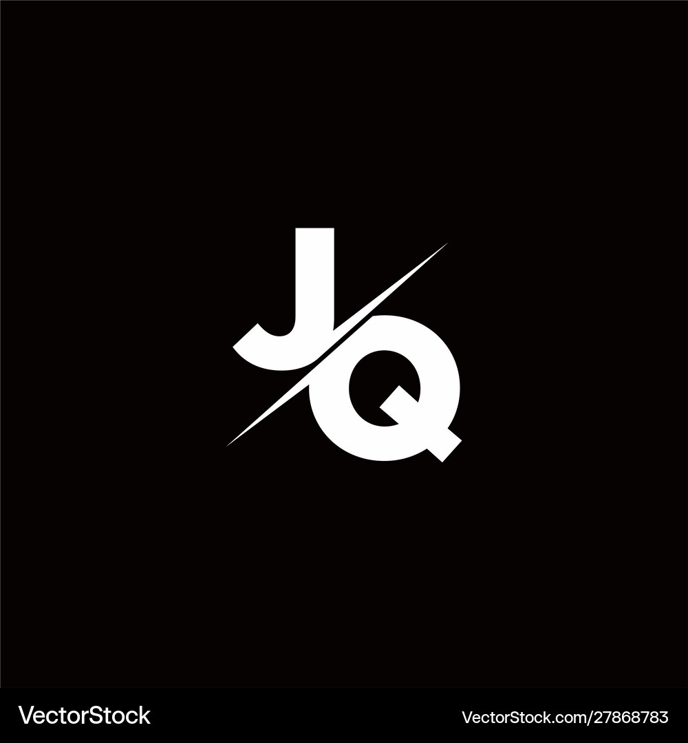 Jq logo letter monogram slash with modern Vector Image
