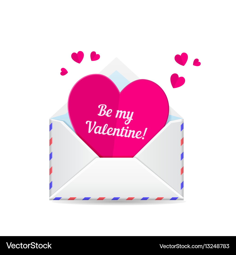 Love mail valentine heart Royalty Free Vector Image