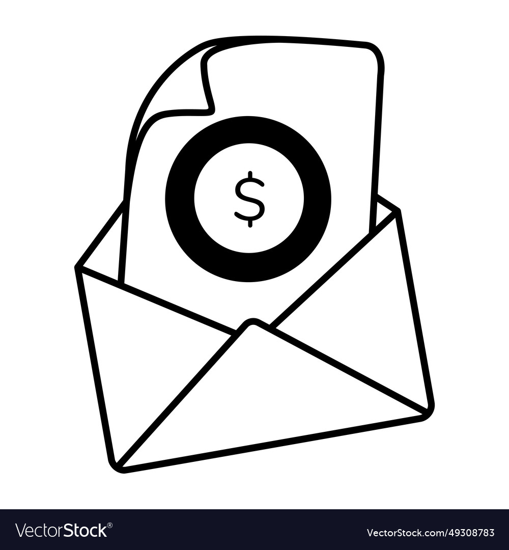 Payment envelope Royalty Free Vector Image - VectorStock