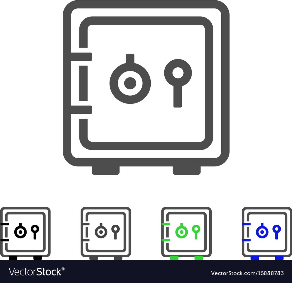 Safe flat icon Royalty Free Vector Image - VectorStock