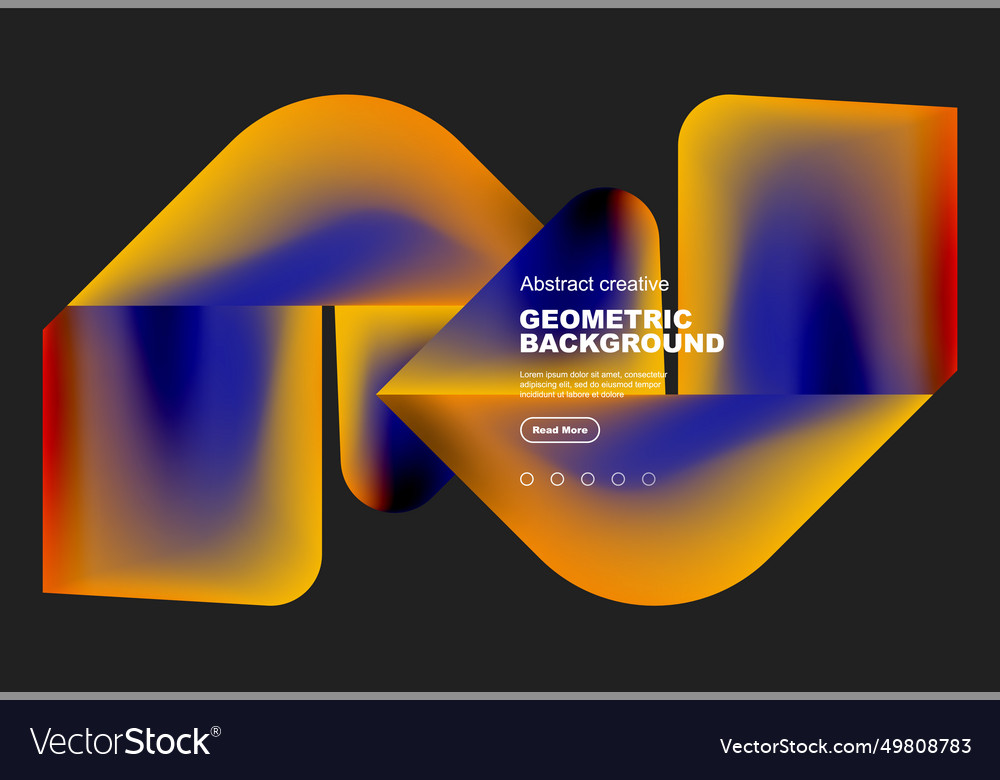 Square and triangle design with fluid gradients Vector Image