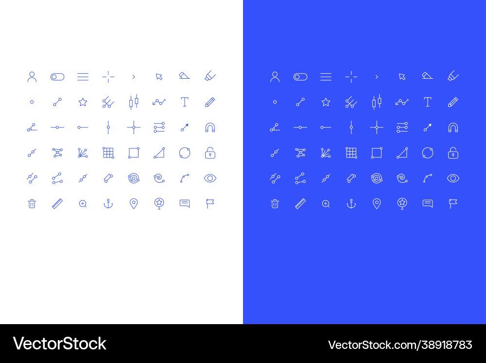 Trading icons and charts Royalty Free Vector Image