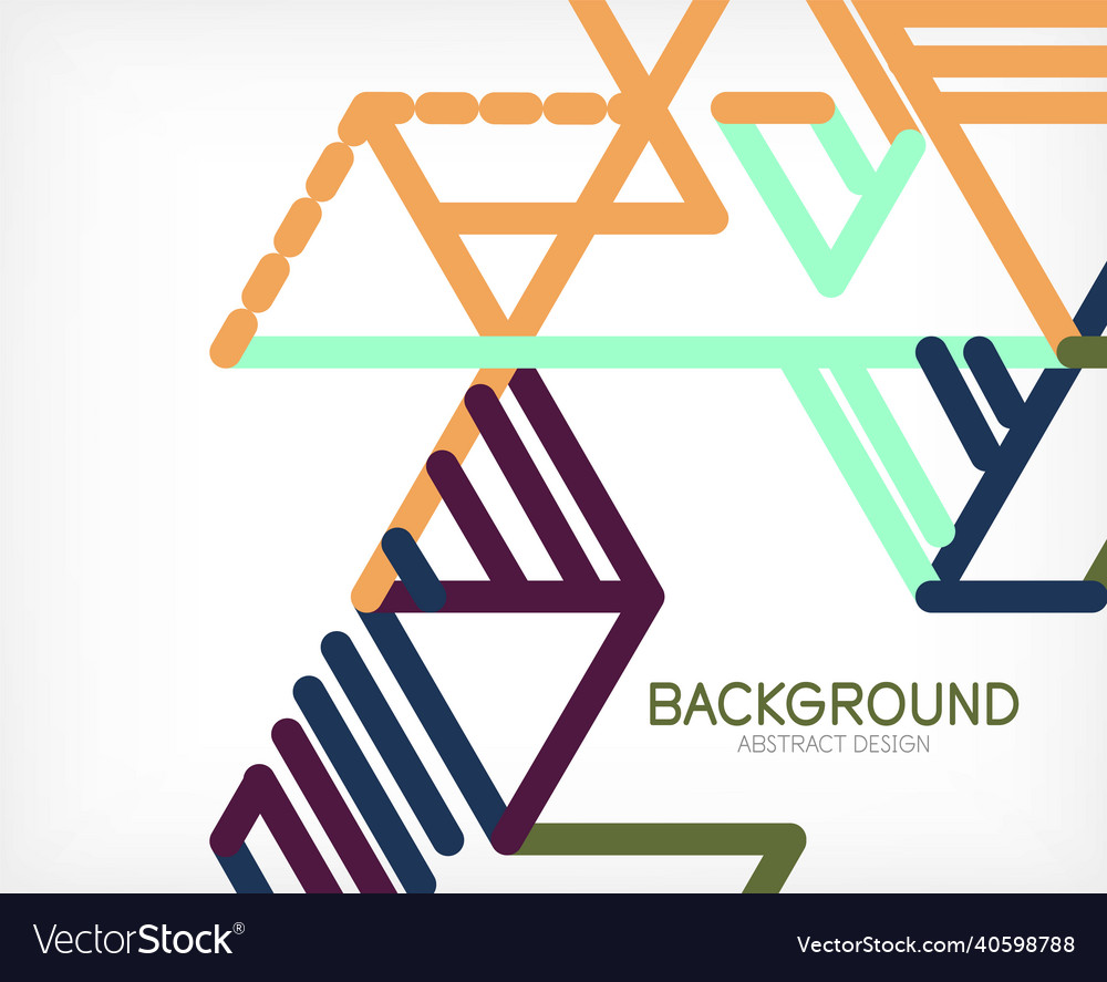 Abstract background color lines on white Vector Image