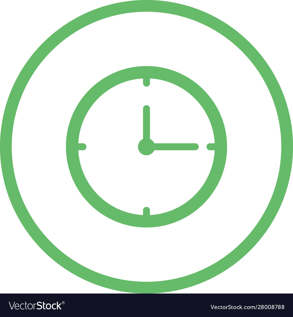Beautiful clock glyph icon Royalty Free Vector Image Beautiful clock glyph icon Royalty Free Vector Image