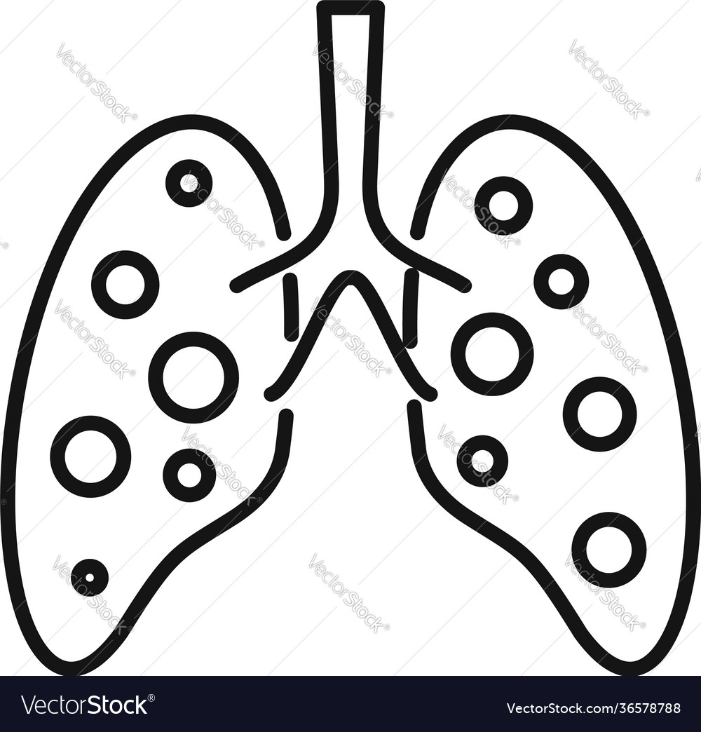 Coronavirus lungs icon outline style Royalty Free Vector Coronavirus lungs icon outline style Royalty Free Vector