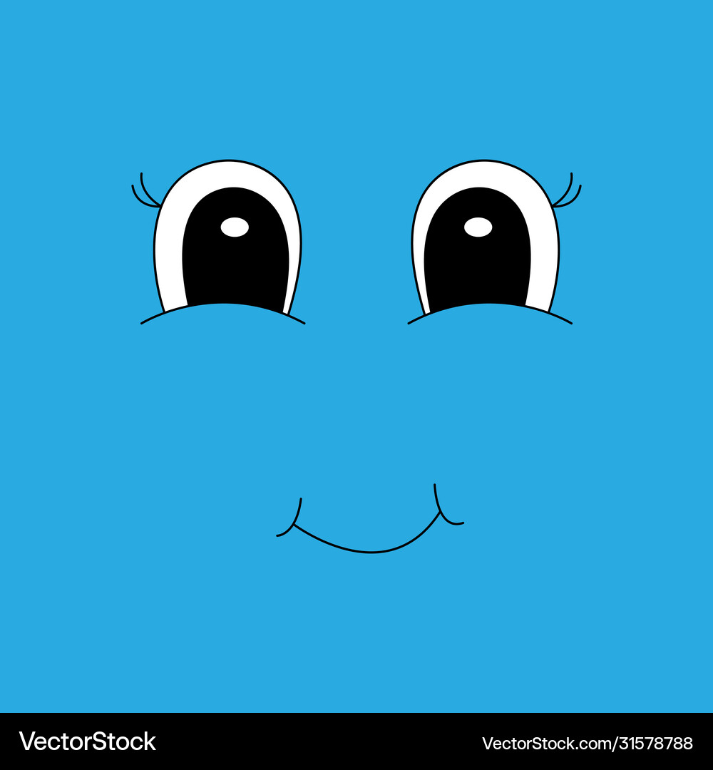 Cute cartoon face Royalty Free Vector Image - VectorStock