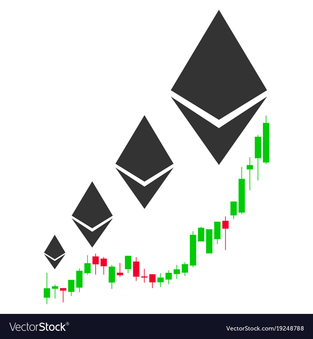 Ethereum growth chart flat icon Royalty Free Vector Image Ethereum growth chart flat icon Royalty Free Vector Image