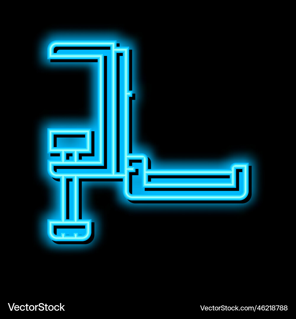 Headphone hanger neon glow icon Royalty Free Vector Image