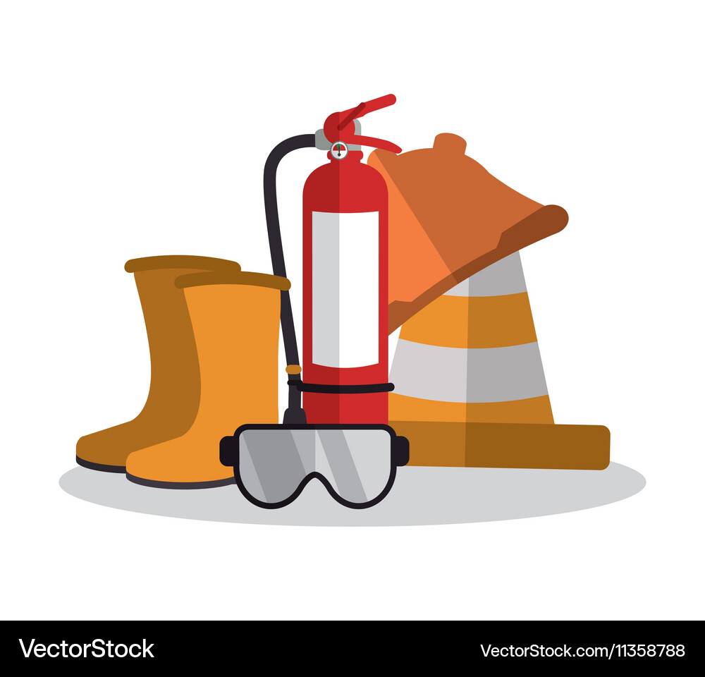 Isolated industrial safety design Royalty Free Vector Image