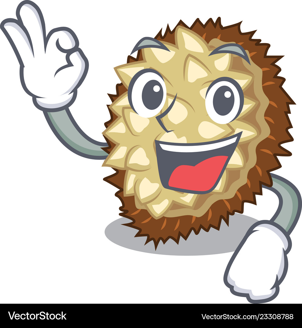 Okay marang fruit in shape a cartoon Royalty Free Vector