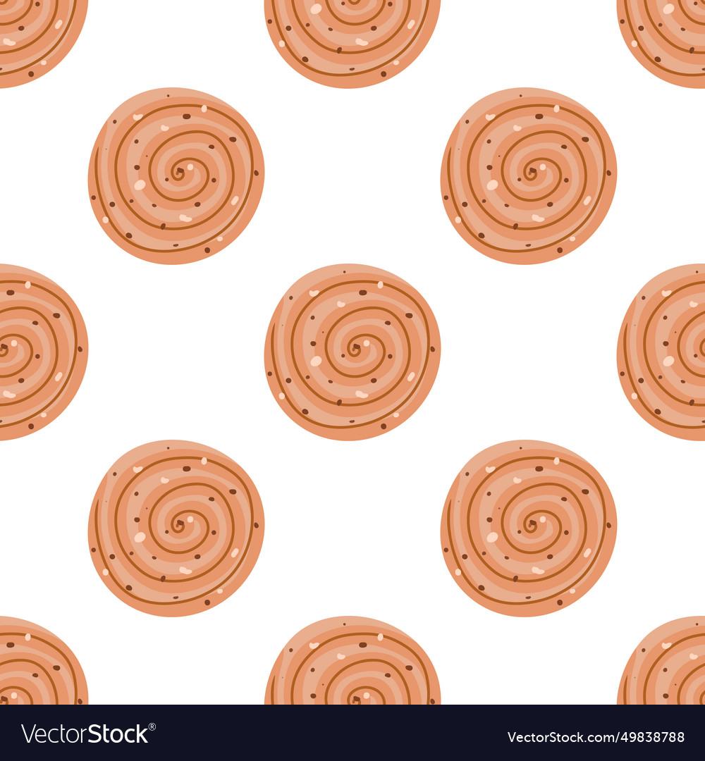 Seamless pattern with sweets the cookie pattern Vector Image